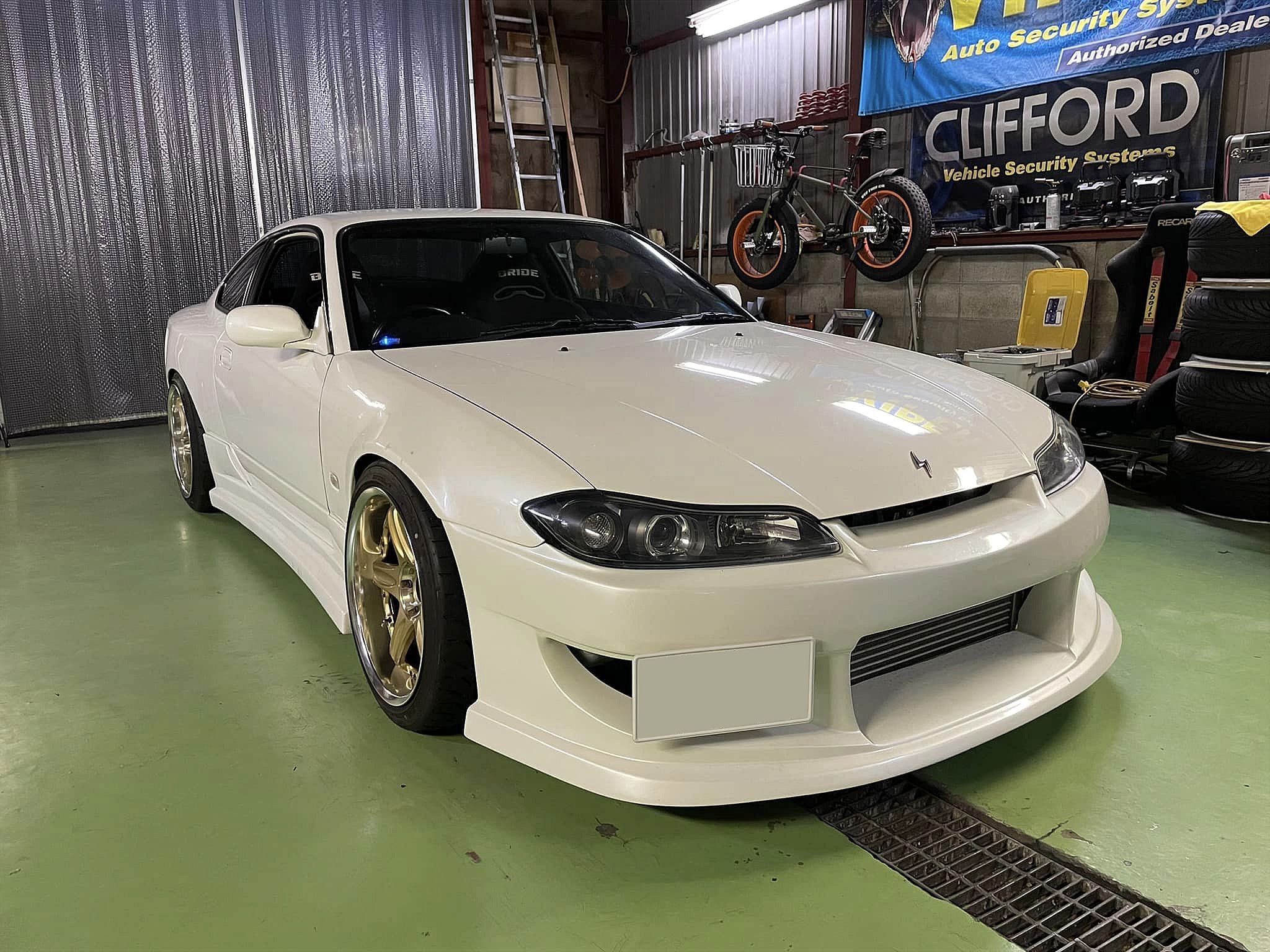 2025年10月13日 シルビアS15にVIPER3105取り付け - 大阪 神戸 オーサーアラーム、IGLAアラーム取り付け ピットサービス・ケン